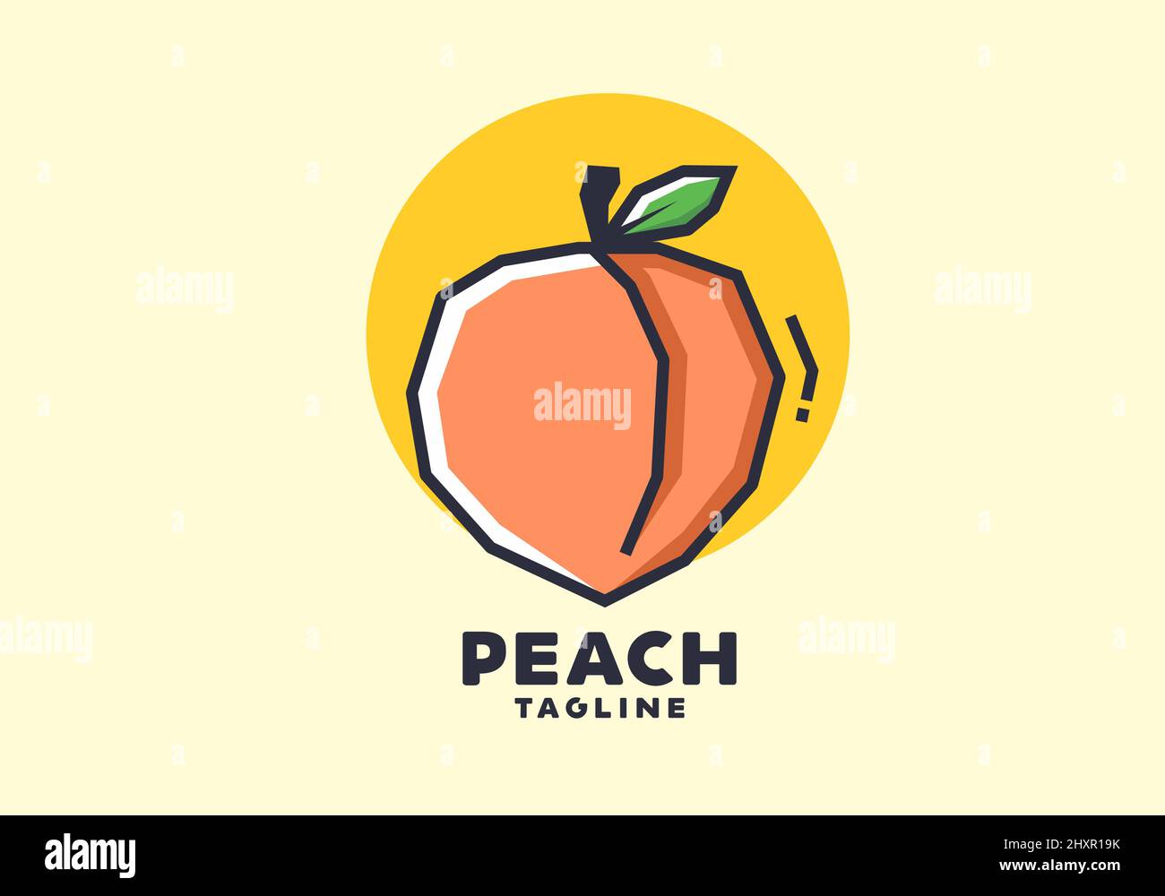Simple peach Stock Vector Images - Alamy