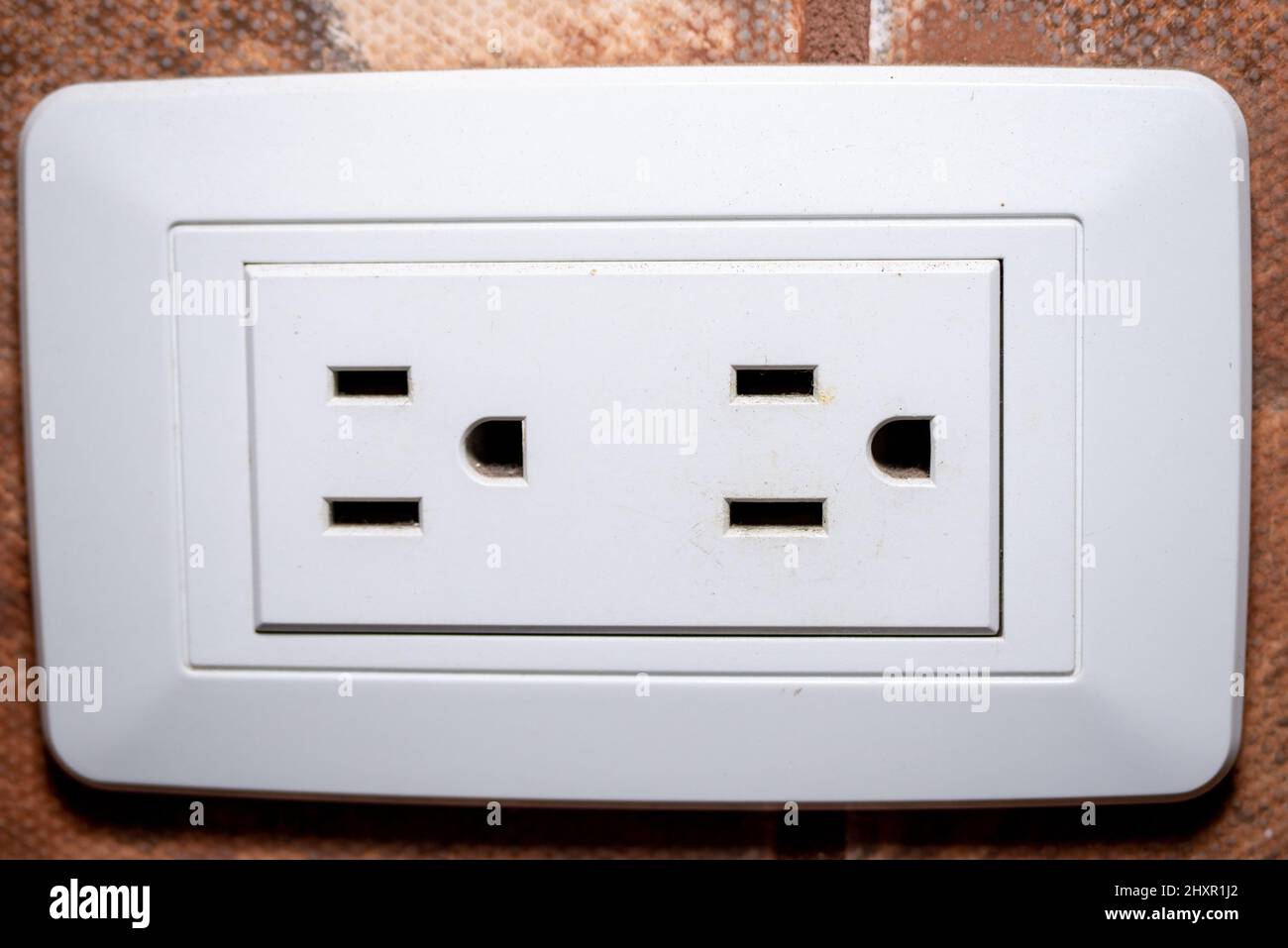 North American U.S. electrical socket outlet plug isolated Stock Photo ...