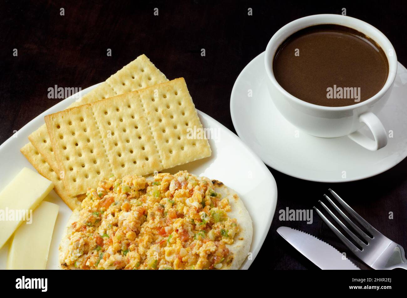 Breakfast traditional Colombia Stock Photo - Alamy