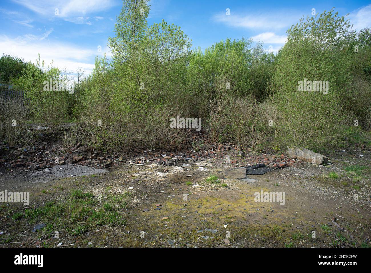Brownfield land, site of former gasworks Stock Photo - Alamy