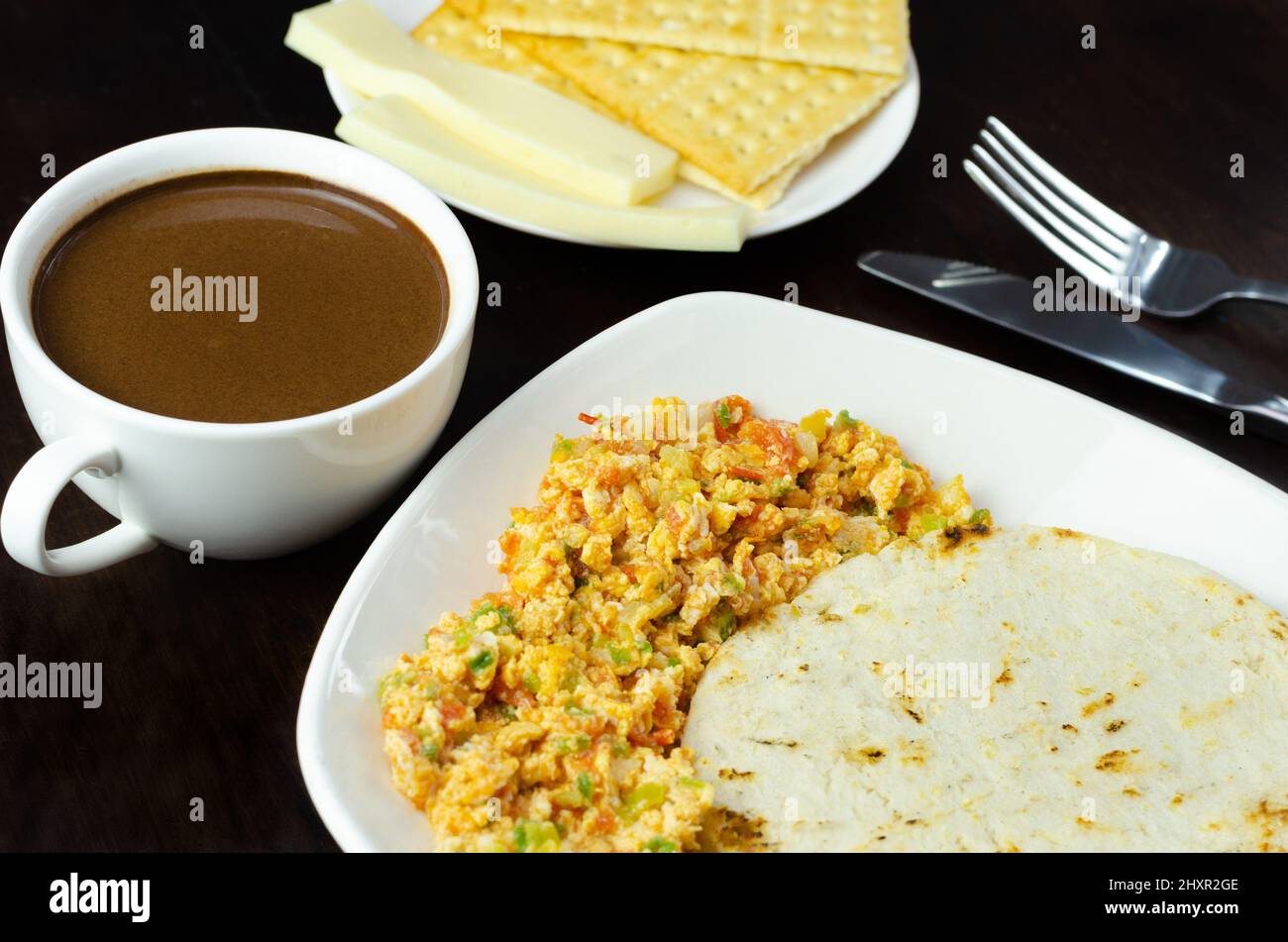 Breakfast traditional Colombia Stock Photo - Alamy