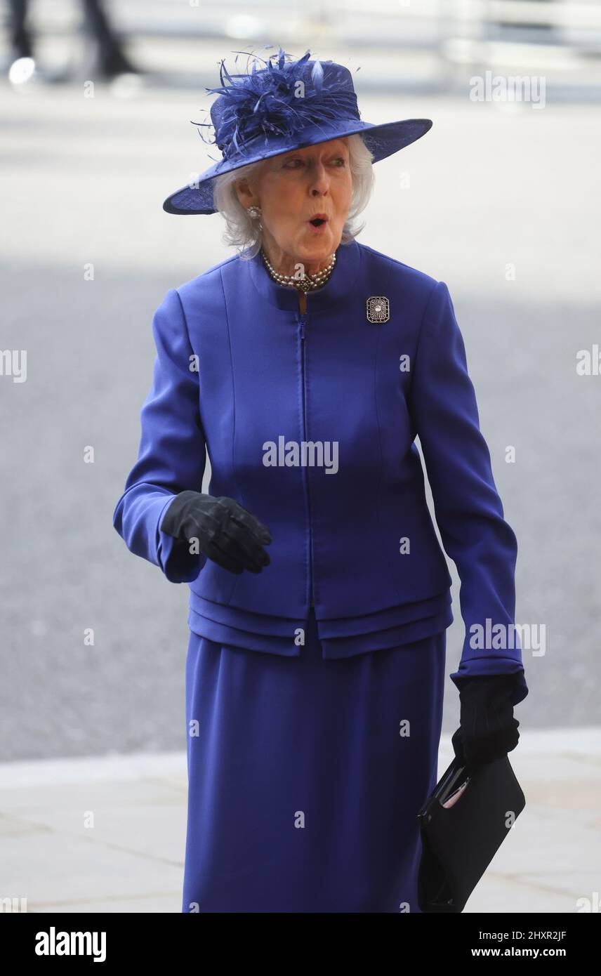 Princess alexandra arrives at westminster abbey hi-res stock ...