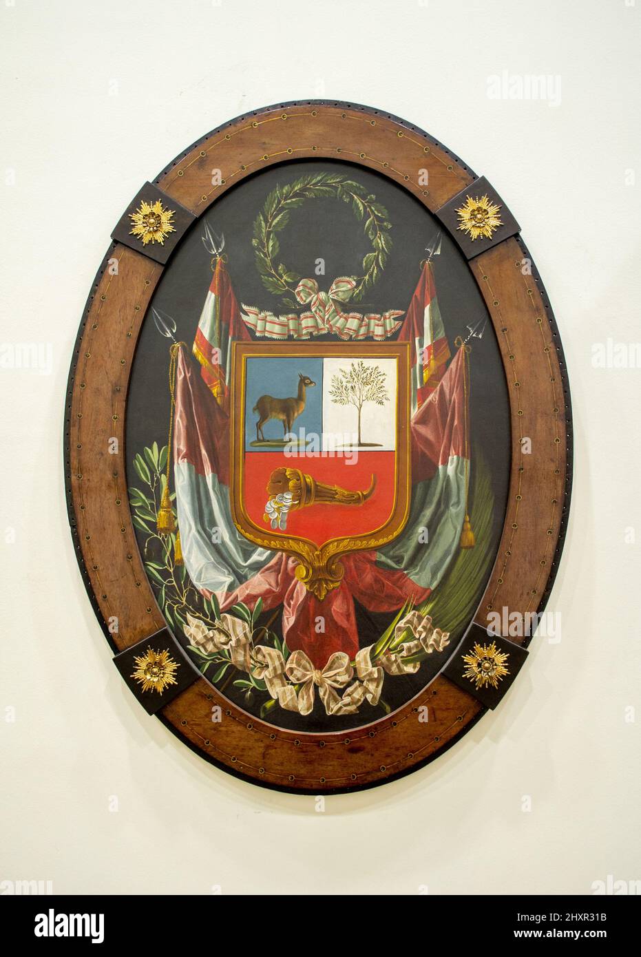 Oldest peruvian national emblem Stock Photo - Alamy