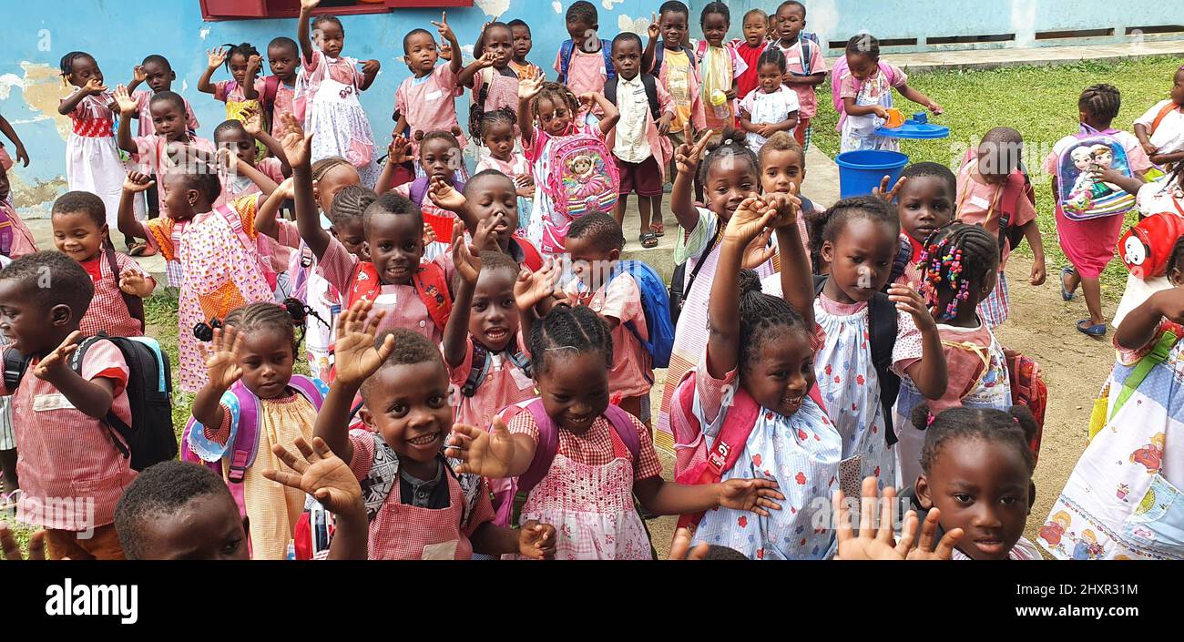 Happy kids from Sao Tome,africa Stock Photo - Alamy