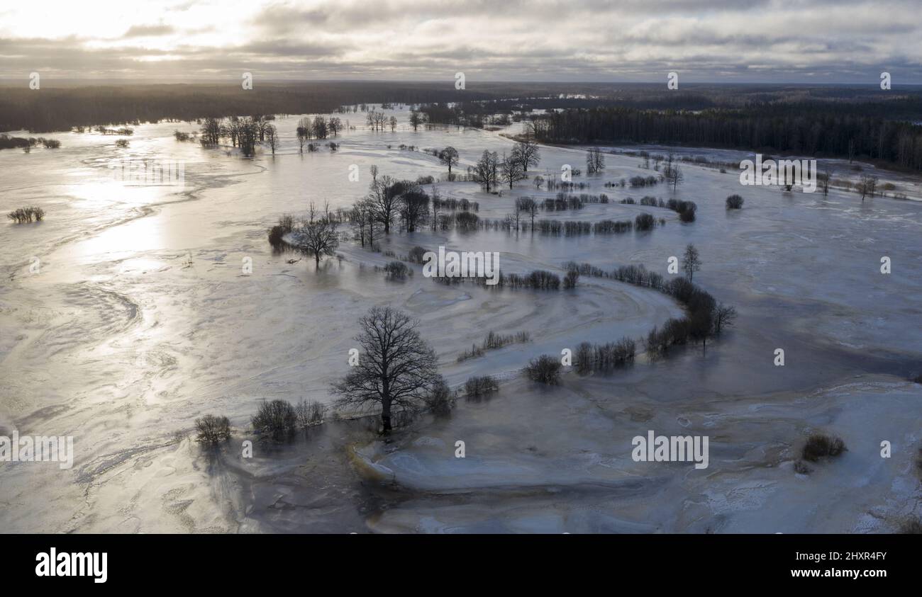 Aerial view floodplain landscapes river hi-res stock photography and ...
