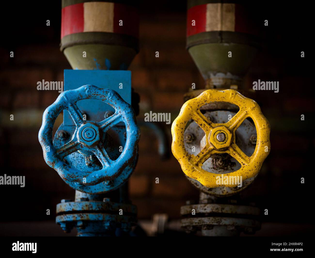 Gas Tap, Oil Tap, In The National Colors Of Ukraine. Dilemma Of Germany ...