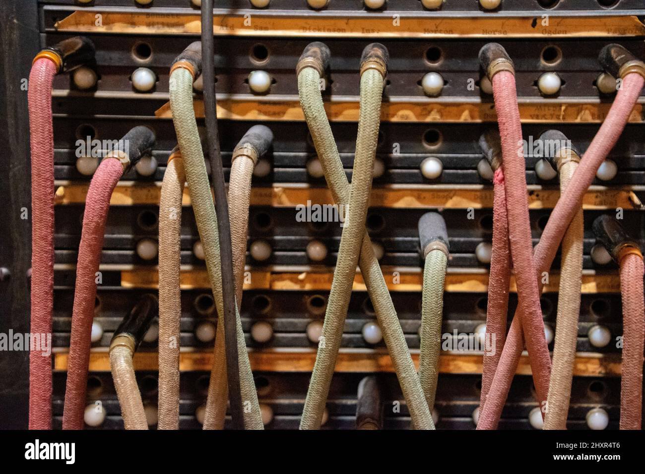 An old switchboard from a museum Stock Photo - Alamy