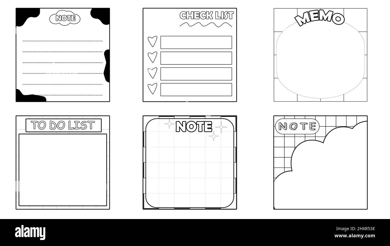 Checklist memo reminder Cut Out Stock Images & Pictures - Alamy