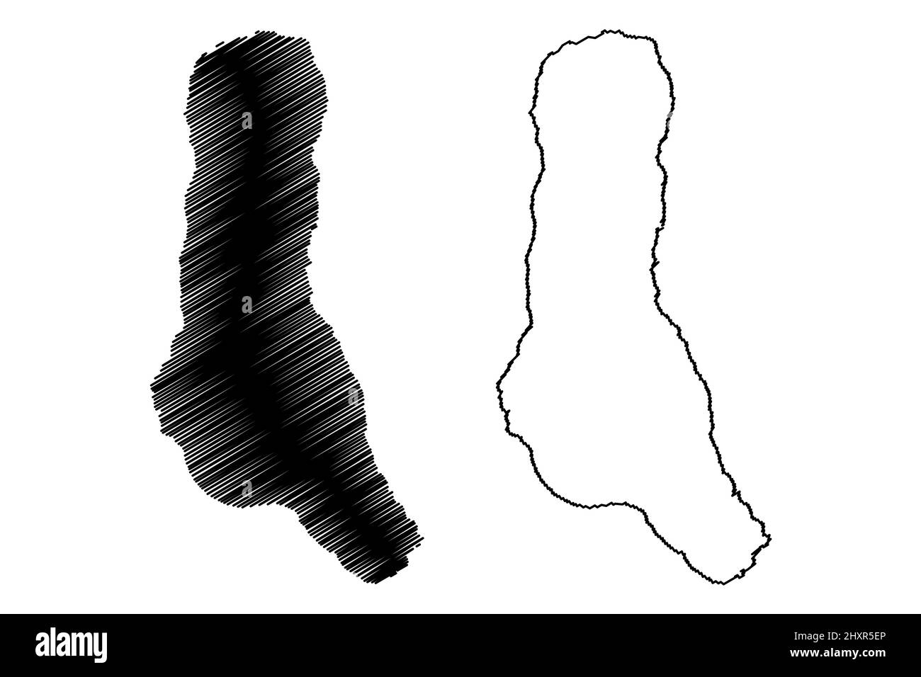 Grande Comore island (Union of the Comoros) map vector illustration ...