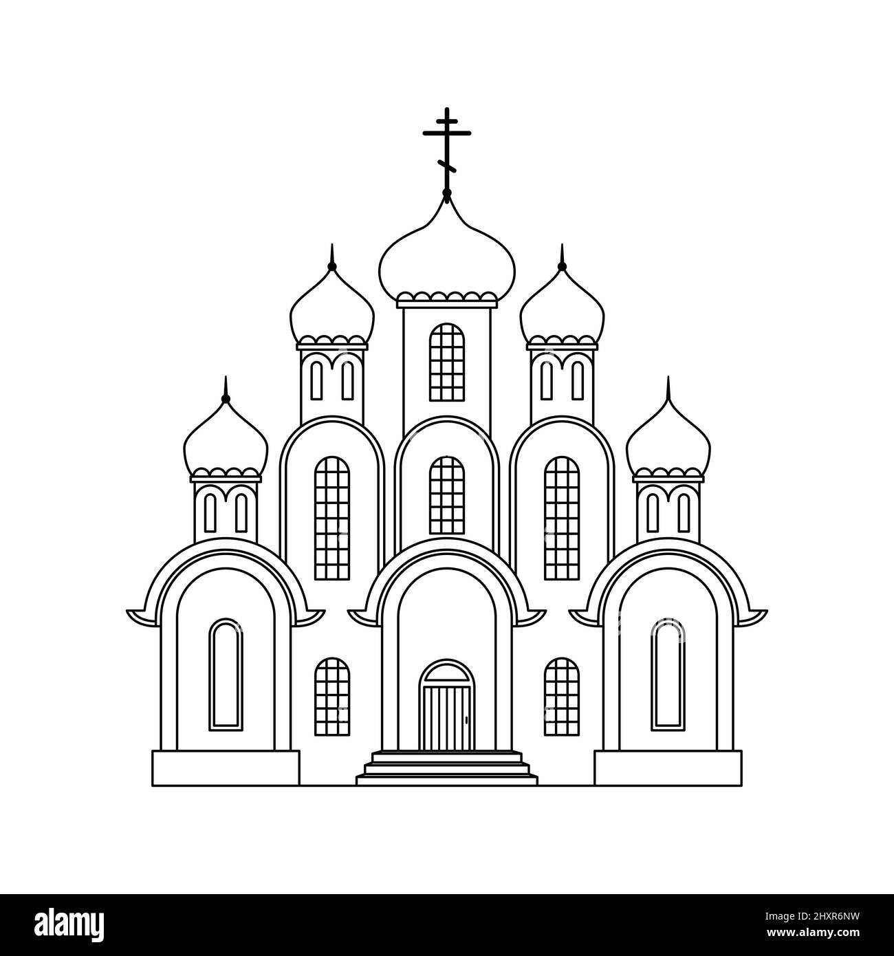 Vector illustration of the Orthodox Christian Church. A religious ...