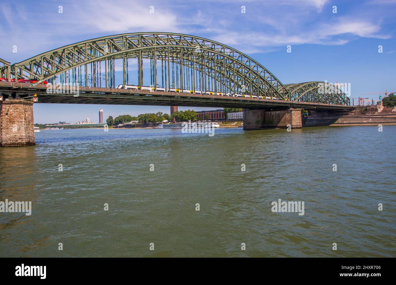 The Rhine River and a Bridge of Cologne Germany Stock Photo - Alamy