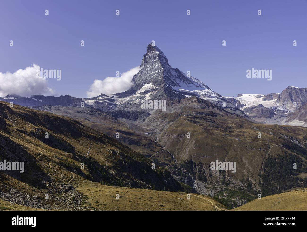 Mount Matterhorn from Gornergrat Valley Stock Photo - Alamy