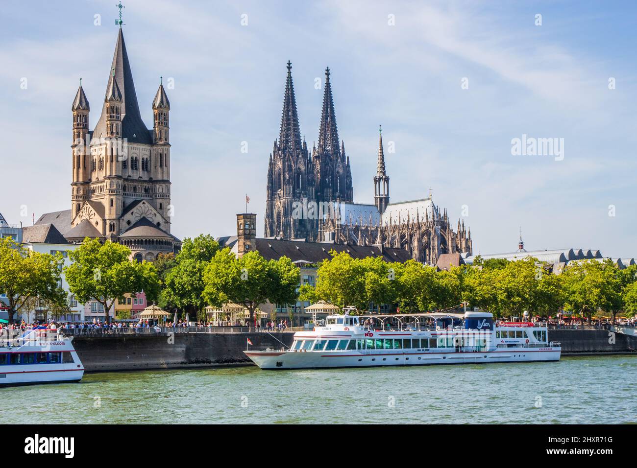 The Cologne Cathedral and the Rhine River in Germ Stock Photo - Alamy