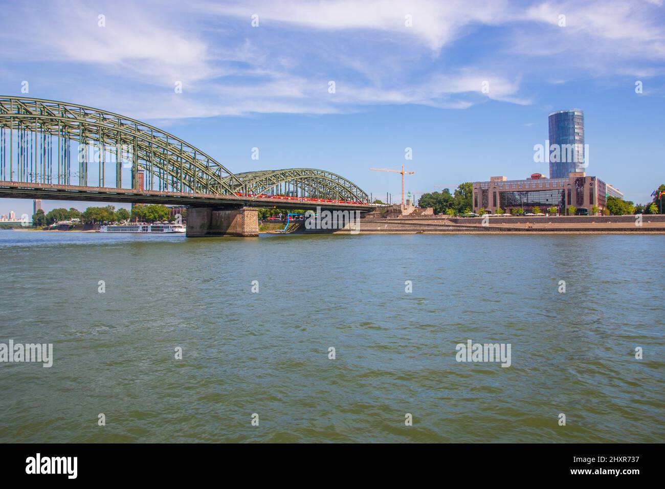 The Rhine River and a Bridge of Cologne Germany Stock Photo - Alamy