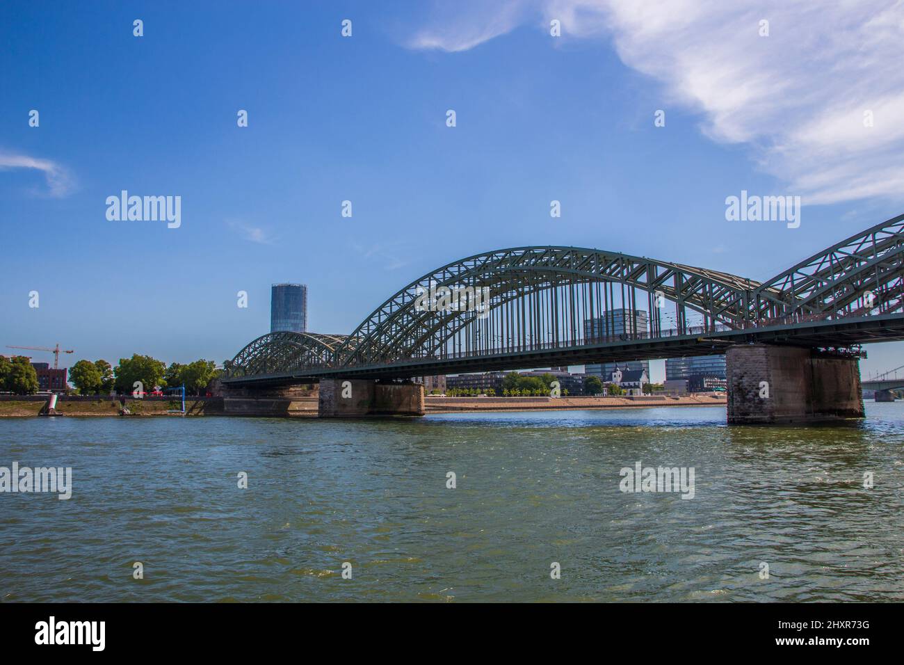 The Rhine River and a Bridge of Cologne Germany Stock Photo - Alamy