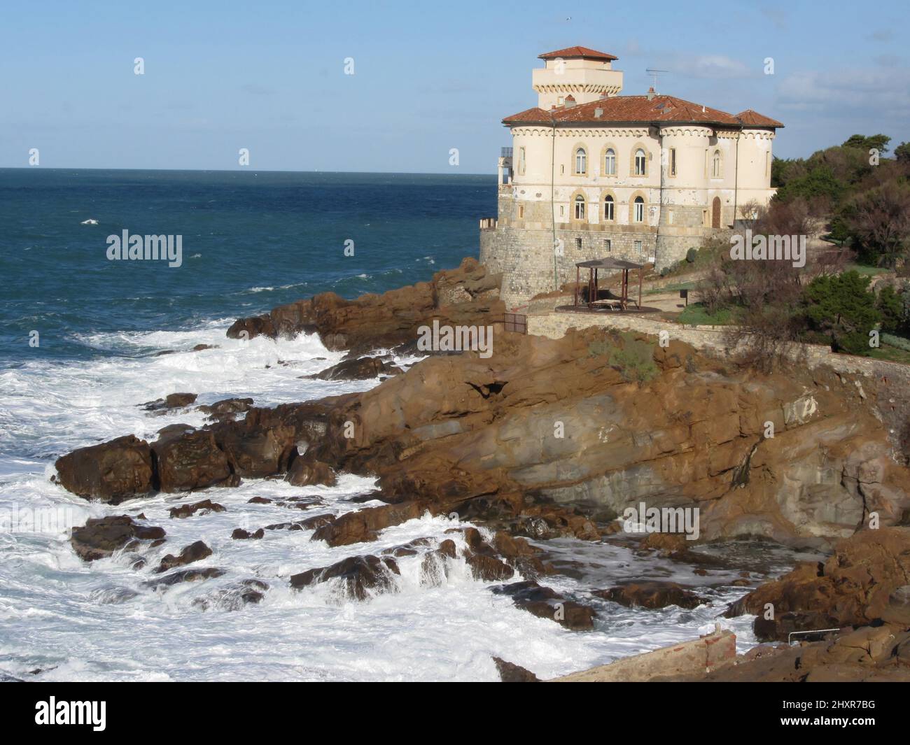 Tuscan coast in winter with Boccale castle Stock Photo - Alamy