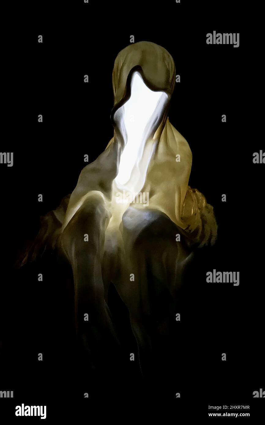 Illuminated Ghost Statue Stock Photo - Alamy