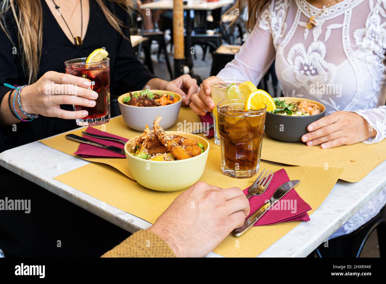 Closeup shot of delicious foods on the table Stock Photo - Alamy