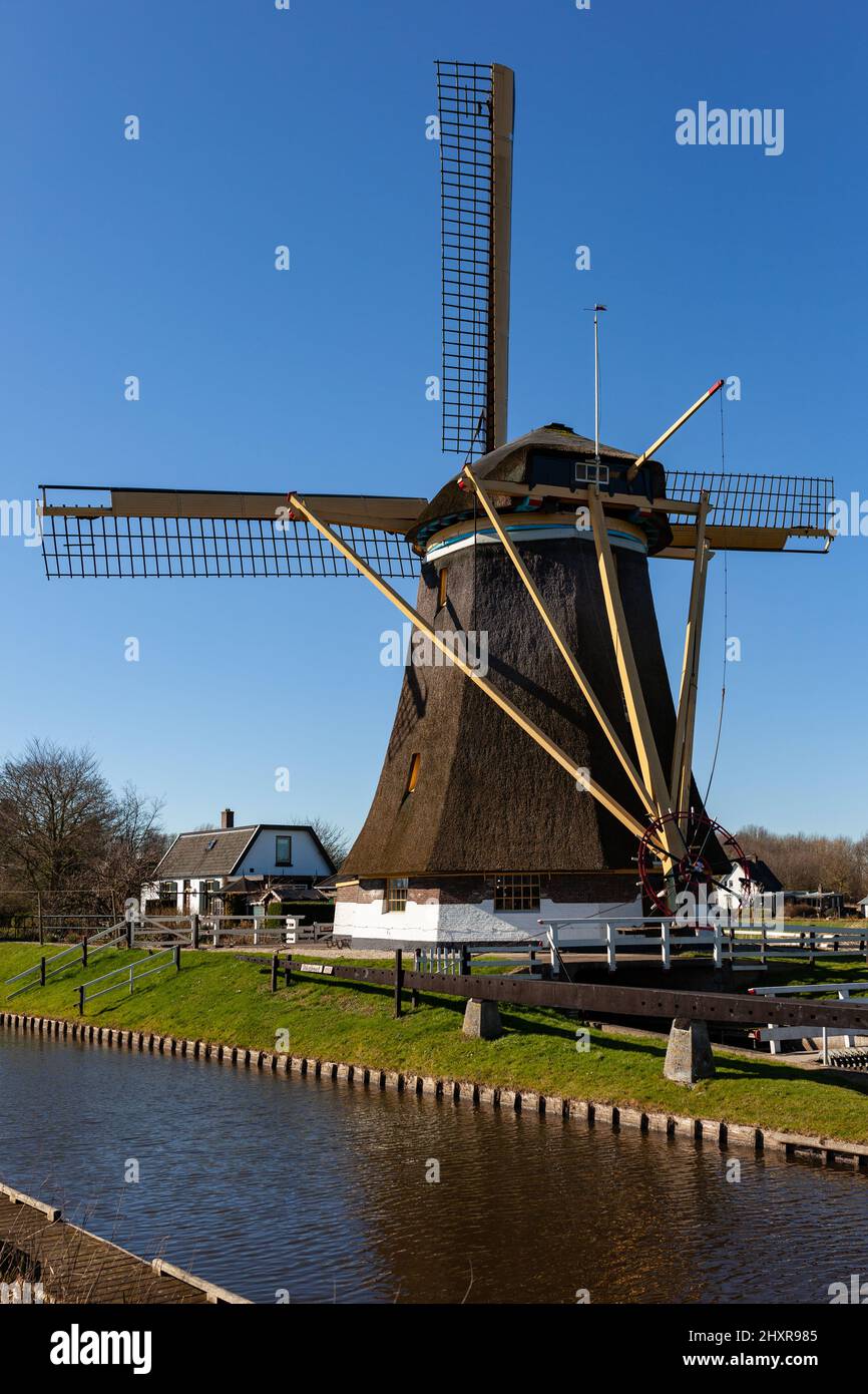 Windmill of Polder Westbroek. The windmill type is a "achtkante ...
