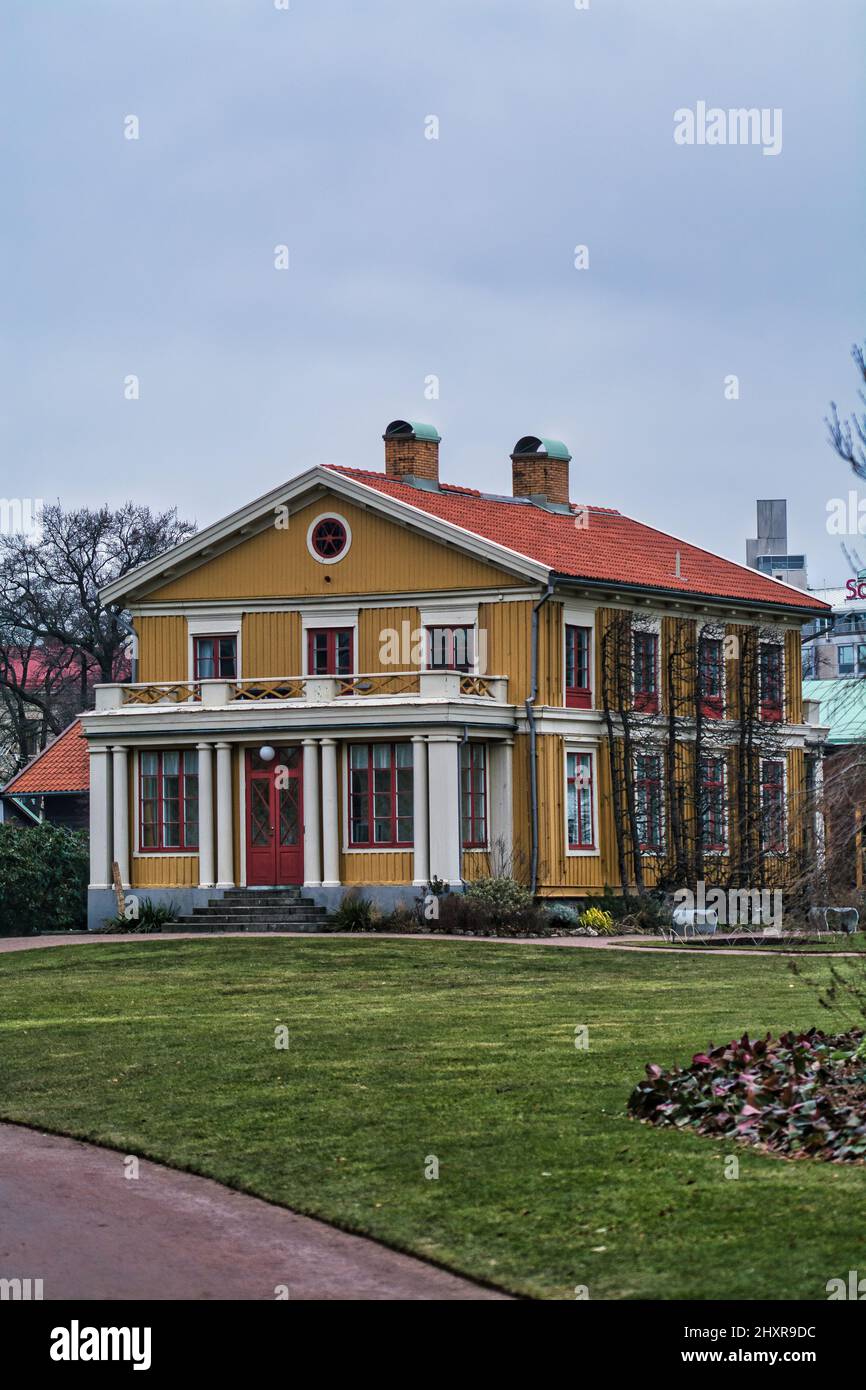 Beautiful red roofed house Stock Photo - Alamy