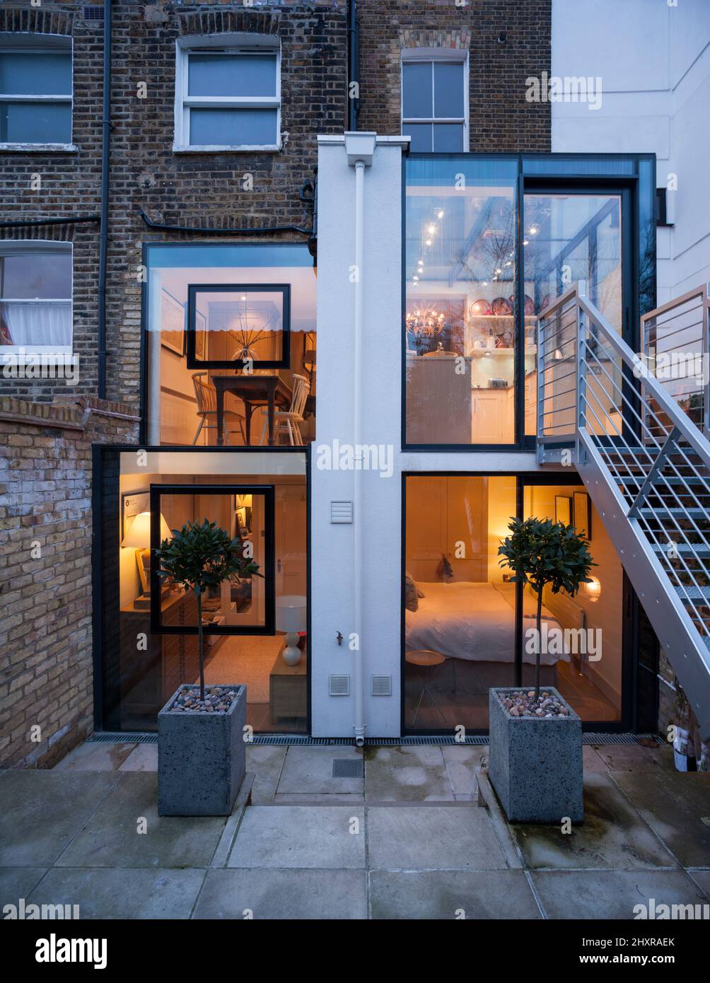 Modern extension to old style building hi-res stock photography and ...