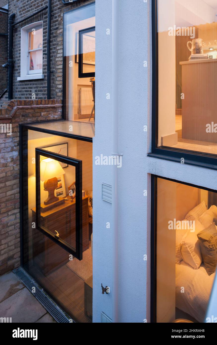 Modern extension to old style building hi-res stock photography and ...