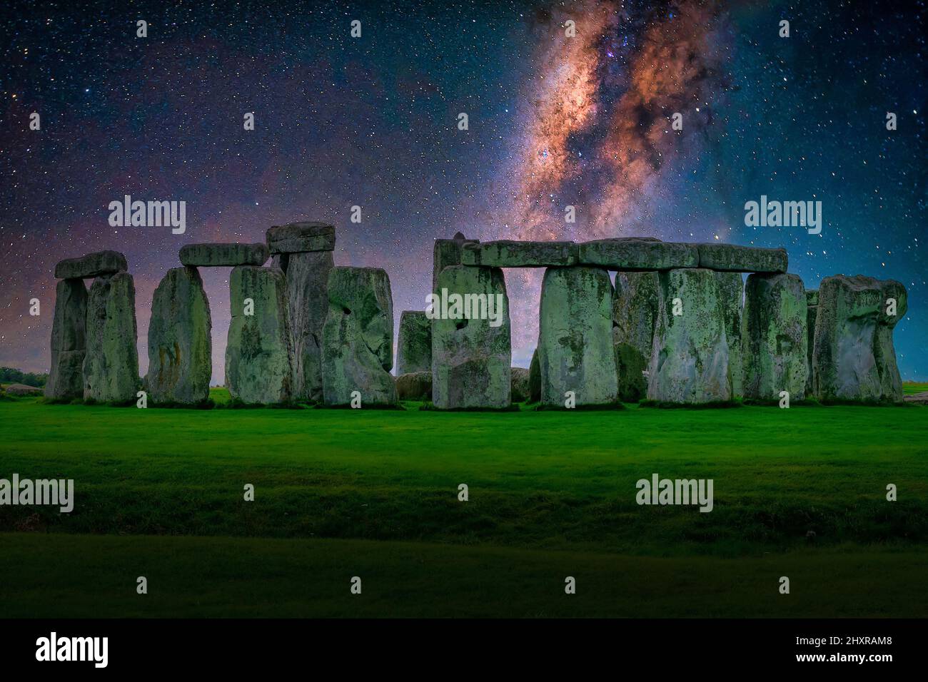 Landscape image of Milky way galaxy at night sky with stars over ...