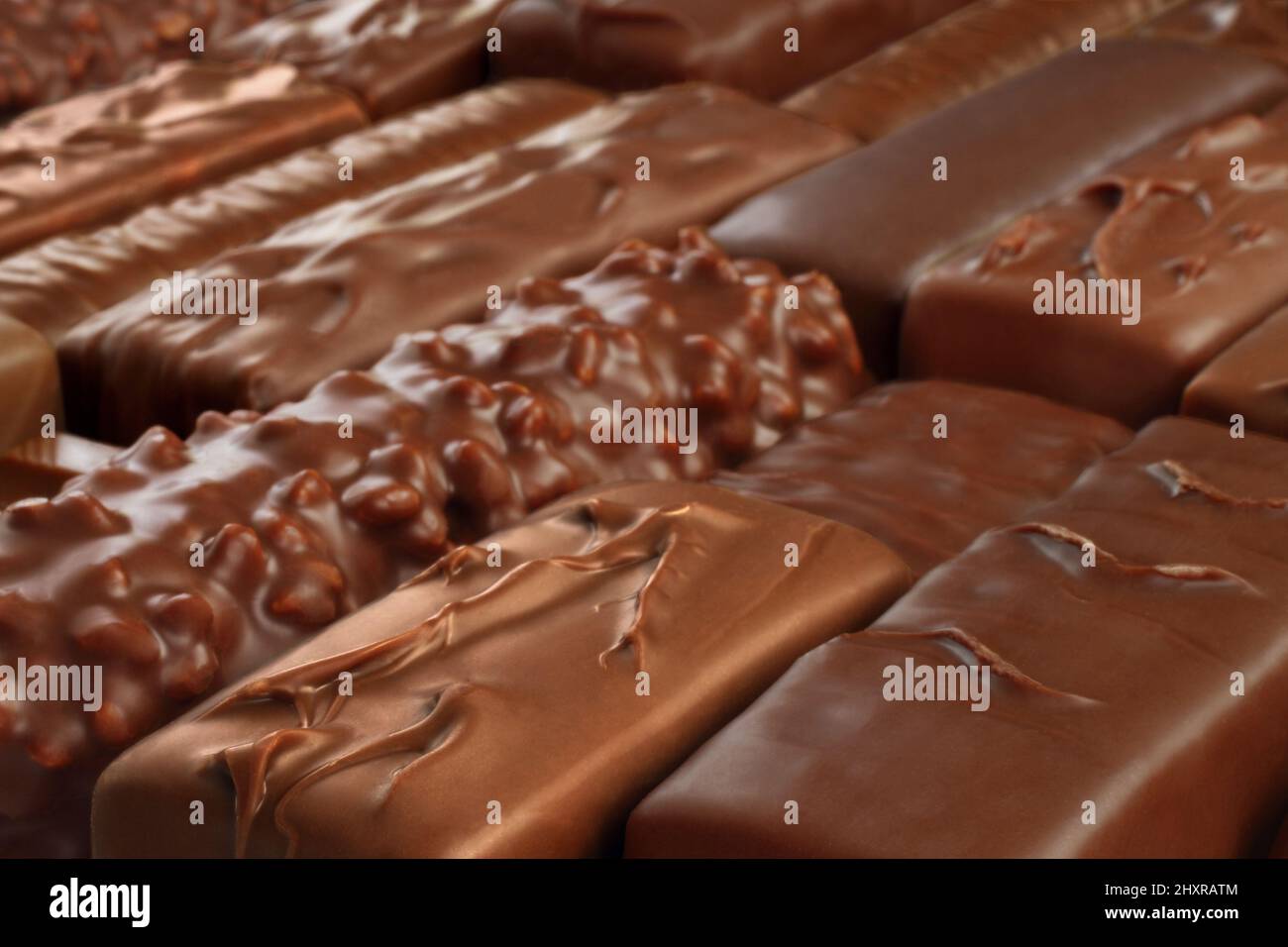 Different kind of Chocolate bars background close-up Stock Photo - Alamy