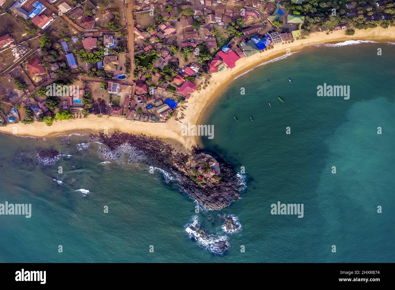 Aerial beauty of a small island at laka beach Stock Photo - Alamy