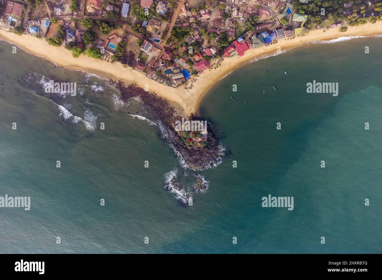 Aerial landscape of laka beach Stock Photo - Alamy