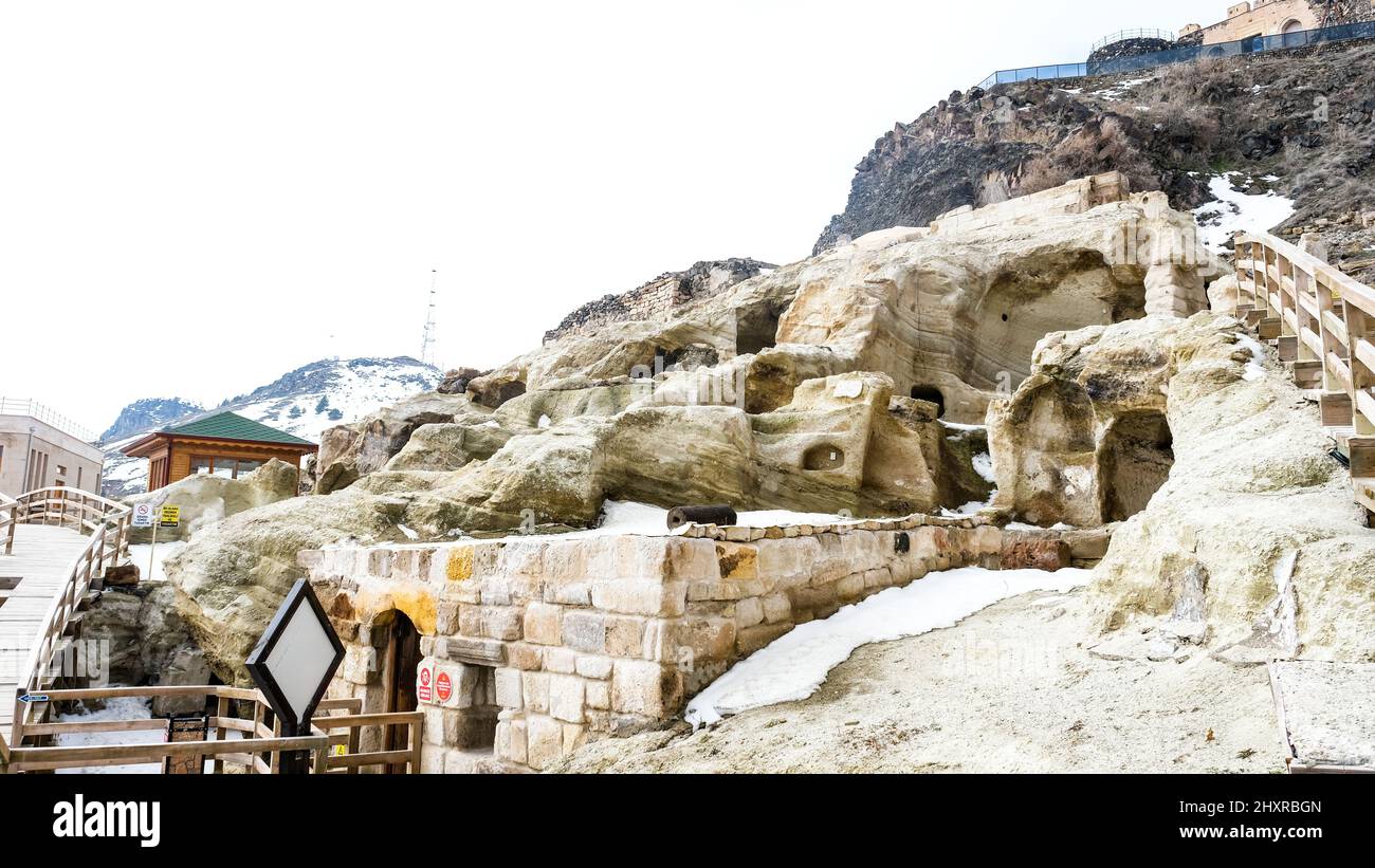 Cave city in Cappadocia, Turkey Stock Photo - Alamy
