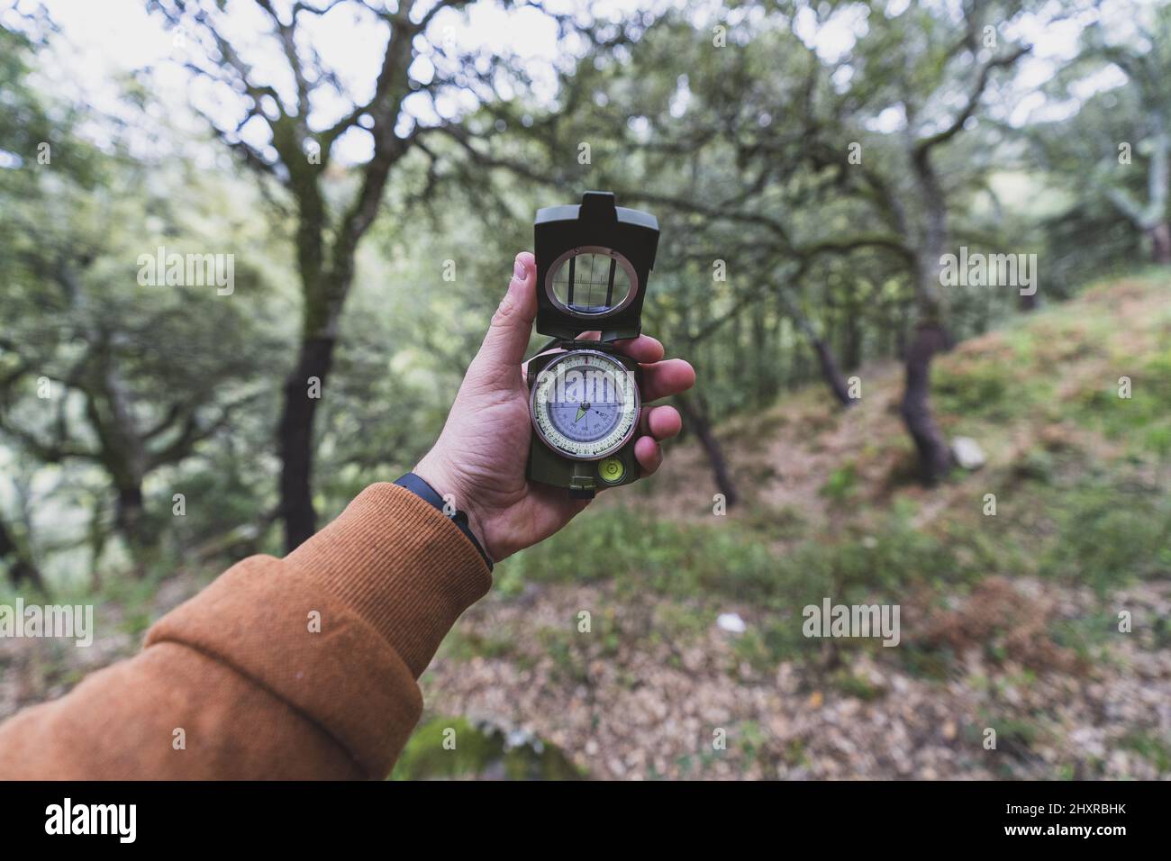 Hiker compass hi-res stock photography and images - Alamy