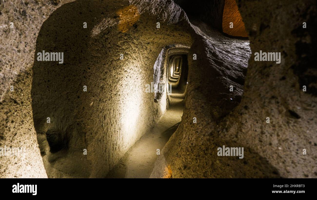 Derinkuyu underground city in Turkey Stock Photo - Alamy