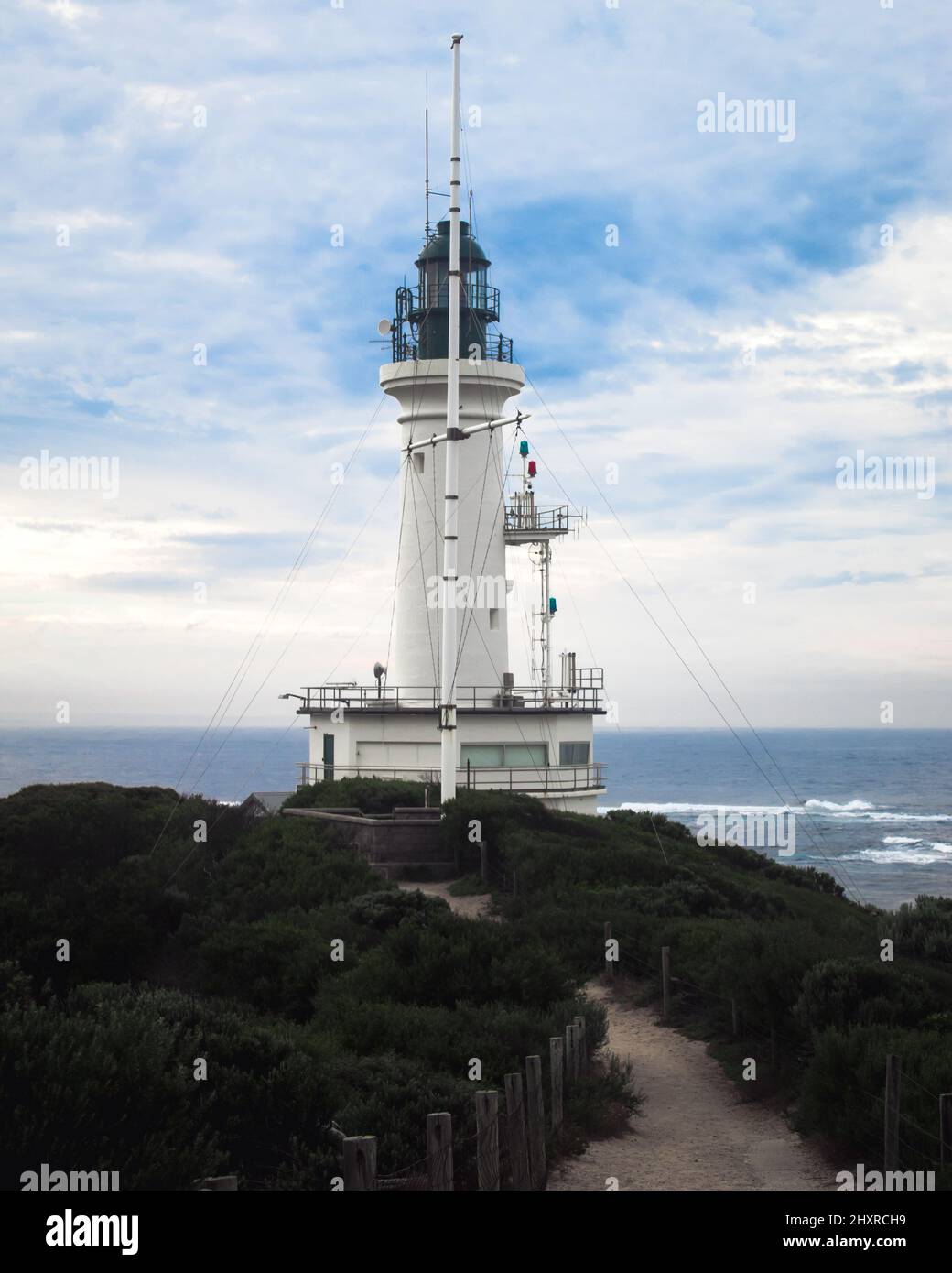 Vertical shot of Point Lonsdale Lighthouse, the Point Lonsdale Signal ...
