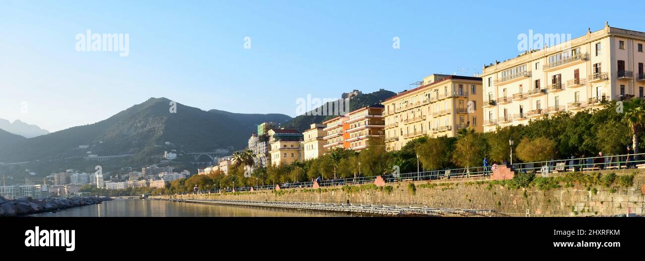 Photo of old houses on the riveside Stock Photo - Alamy