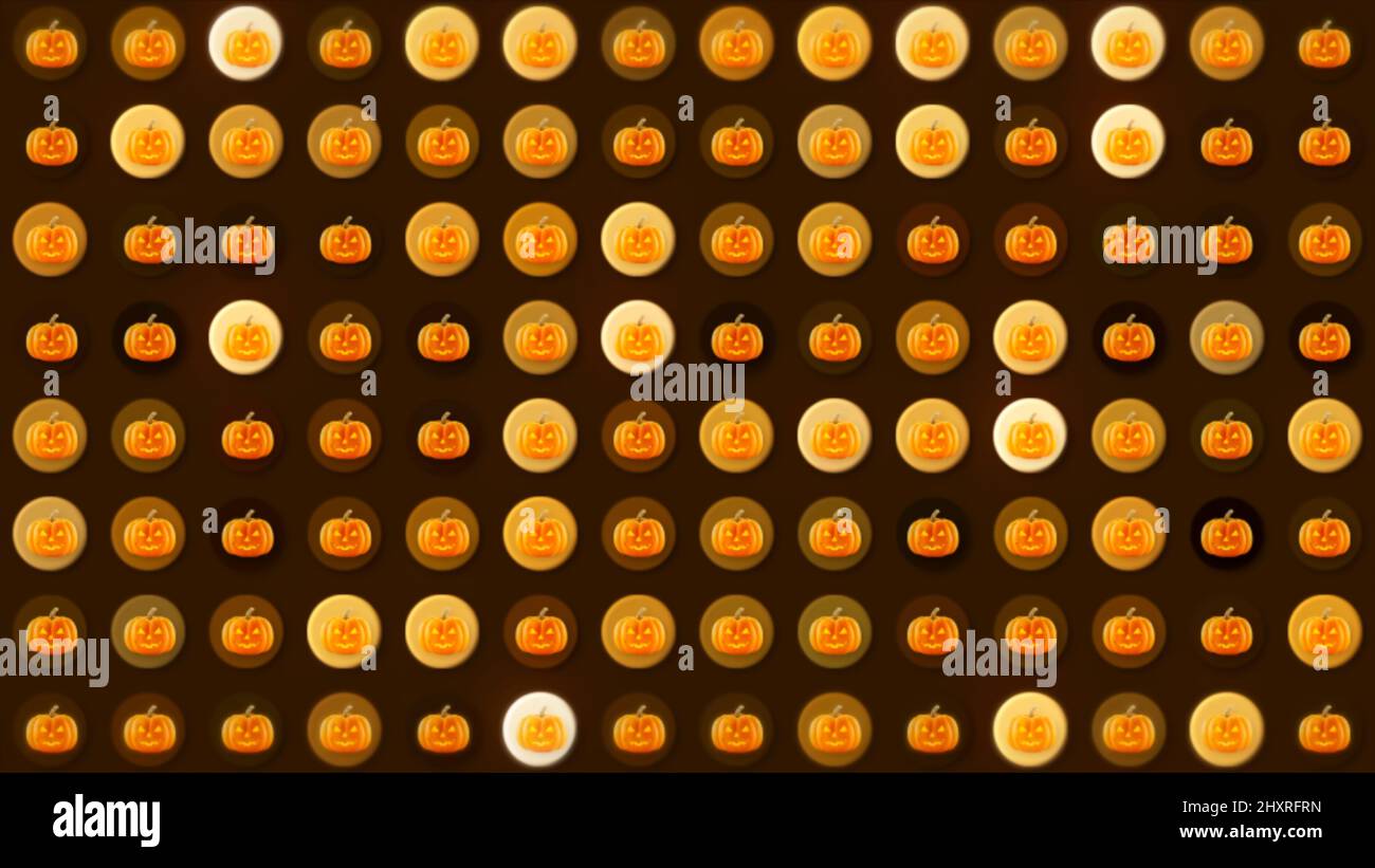 Halloween background with dots and pumpkins. Motion. Lots of little ...