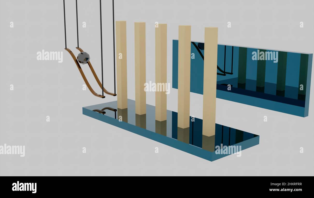 Geometric abstraction with a rolling sphere breaking towers of small ...