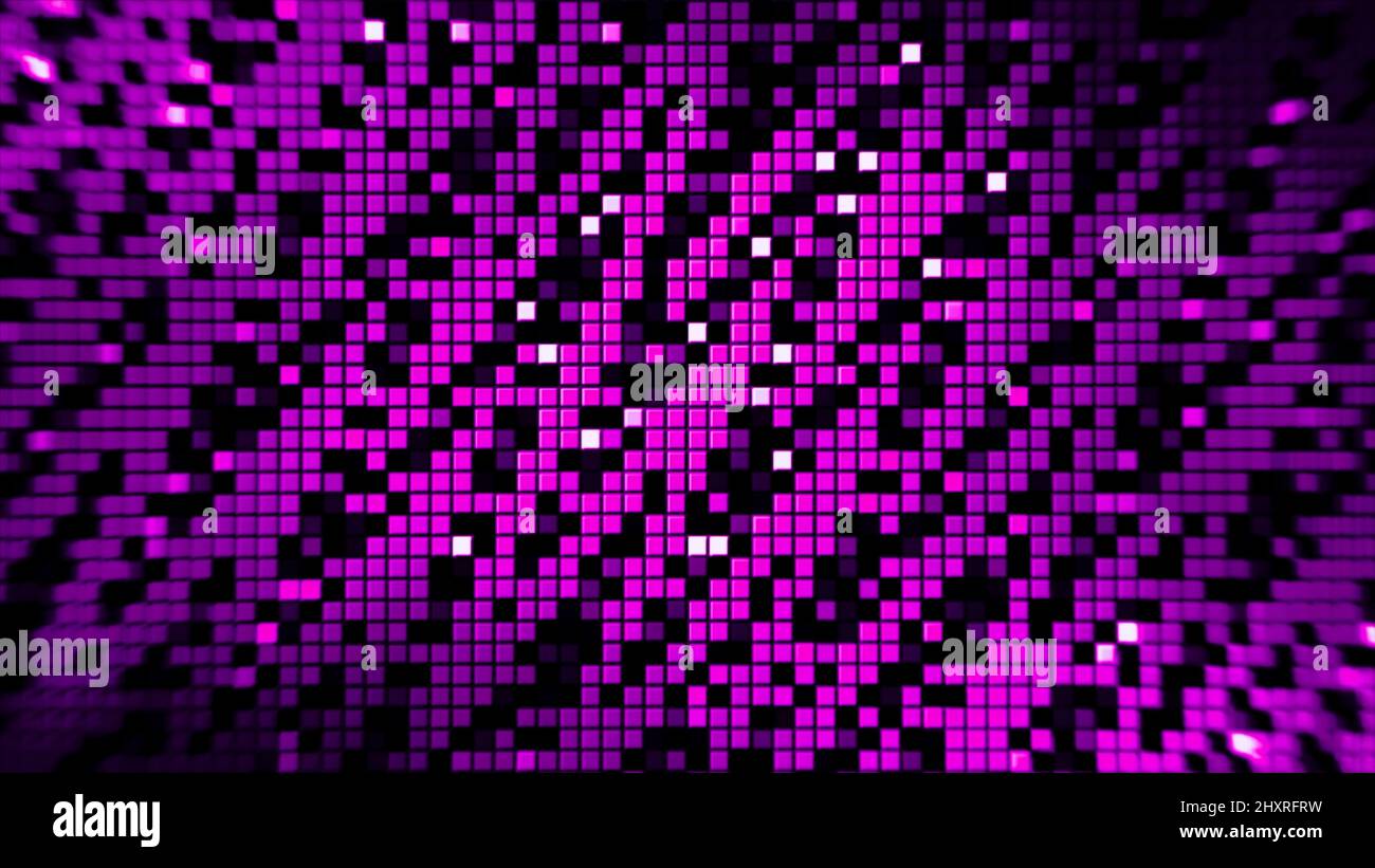 Abstract colorful running pixels background, seamless loop. Design ...
