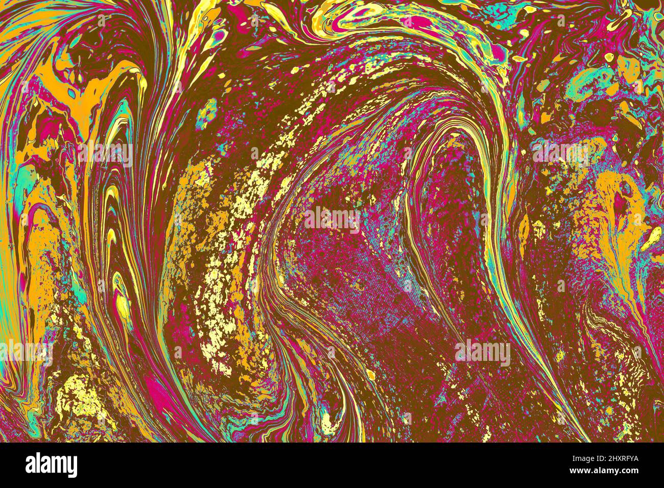 Illustration of Traditional marbling artwork patterns as colorful ...