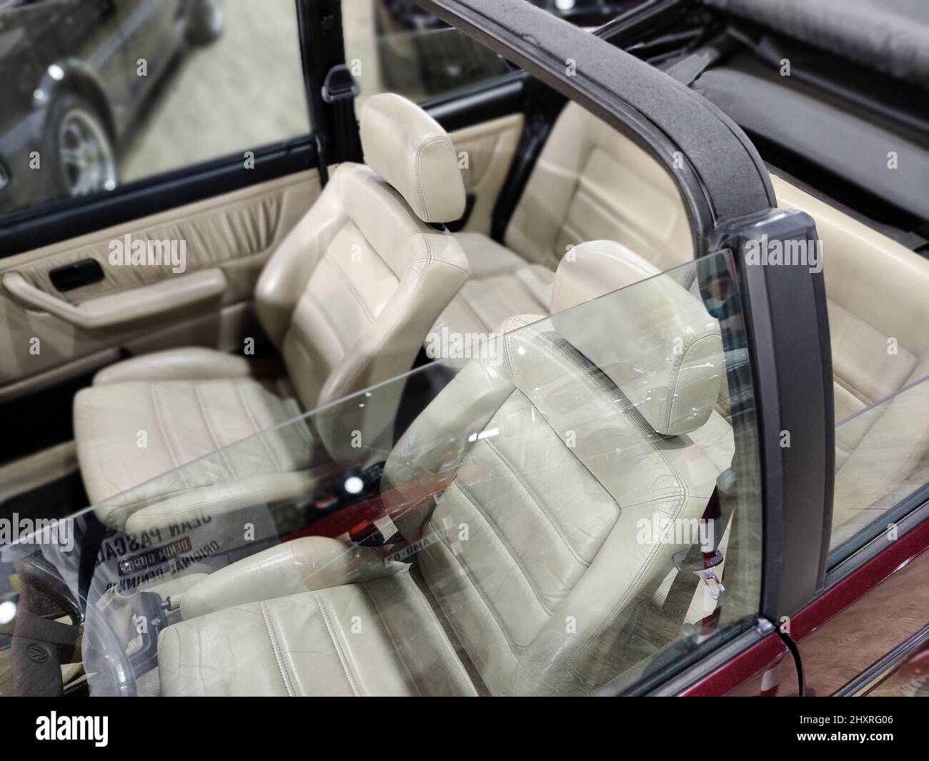 Interior of a car at a car show Stock Photo - Alamy