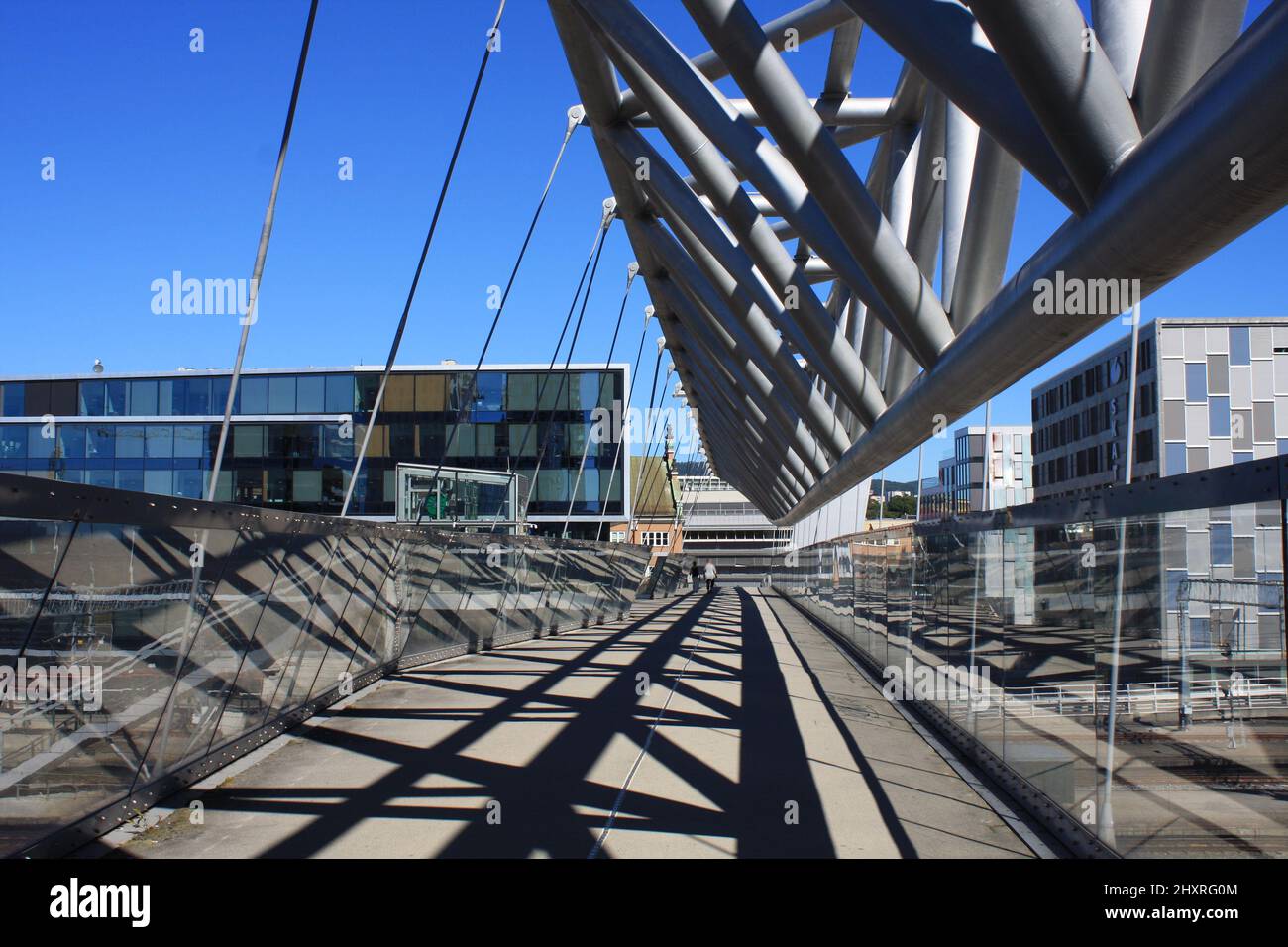 Akrobaten pedestrian bridge in Oslo, Norway Stock Photo - Alamy