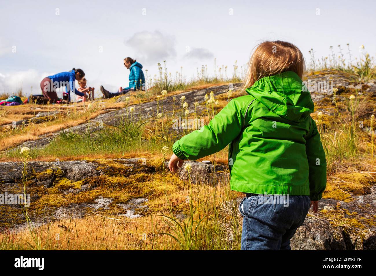 Happy family walks nature hi-res stock photography and images - Alamy