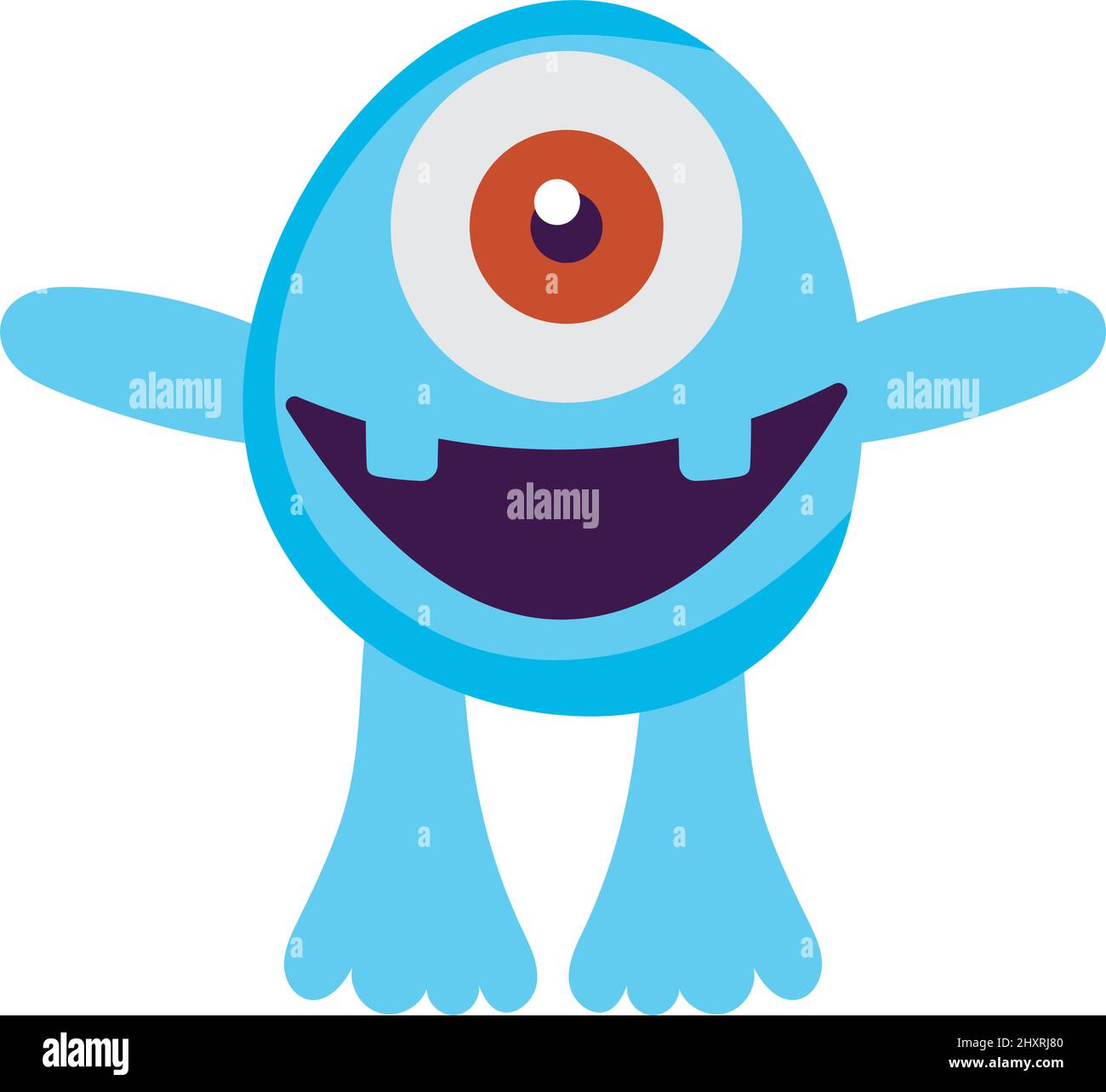 blue cute monster Stock Vector Image & Art - Alamy