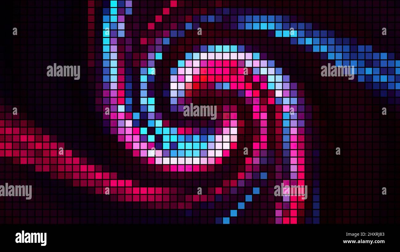 Abstract colorful background with many rows of tiny squares and a ...