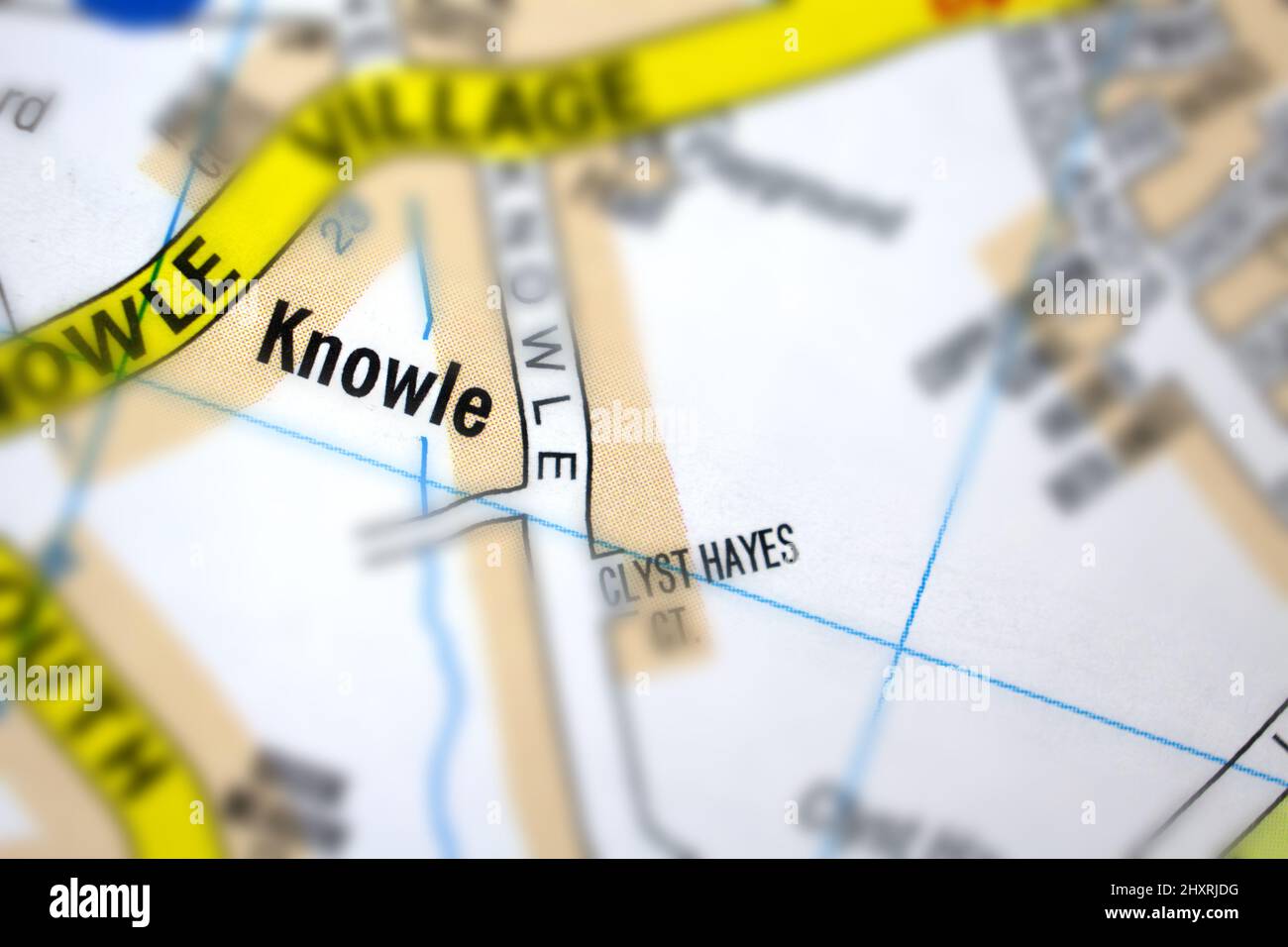 Knowle village - Devon, United Kingdom colour atlas map and town plan ...