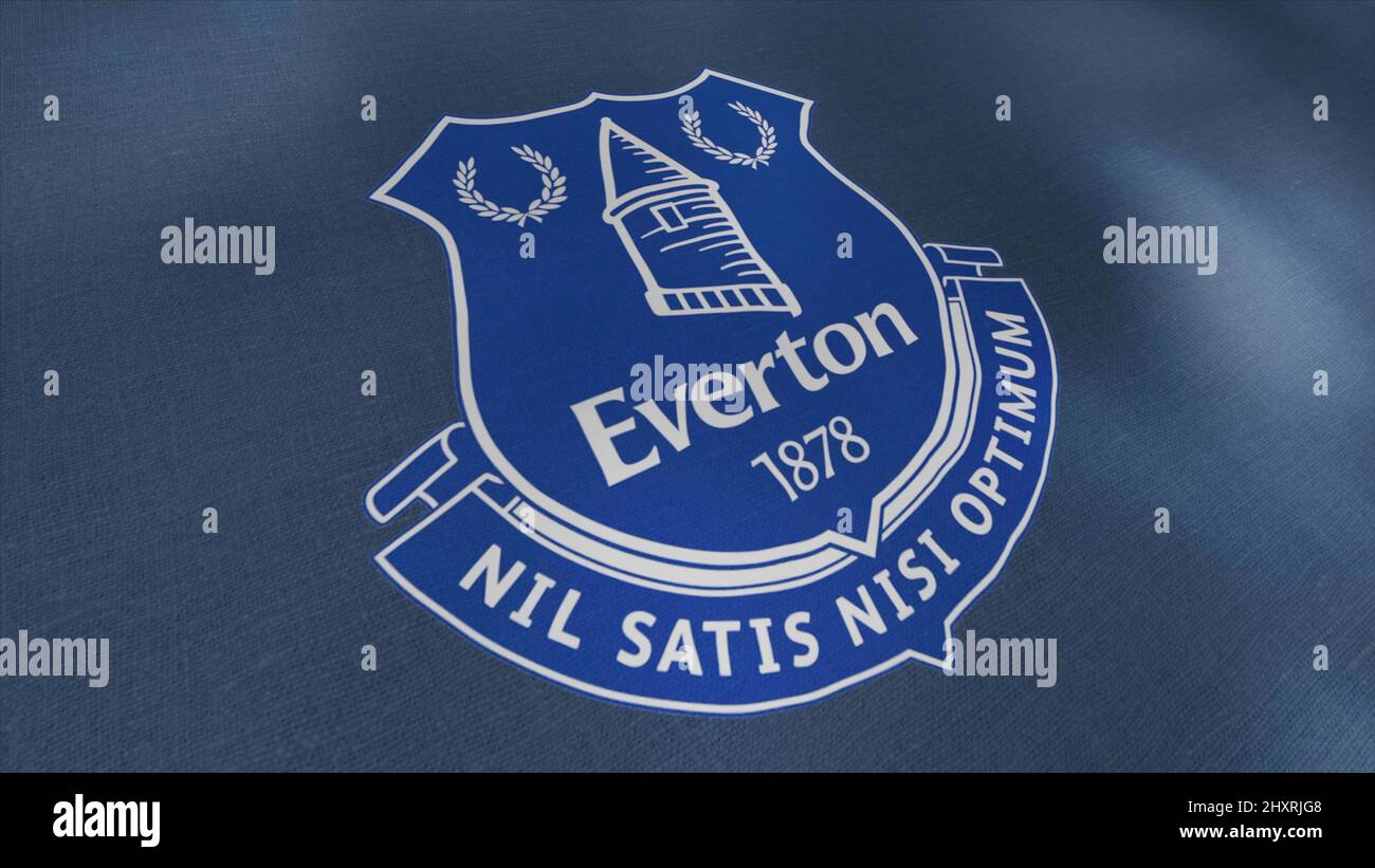Flag of professional football club of England. Motion. Beautiful canvas ...