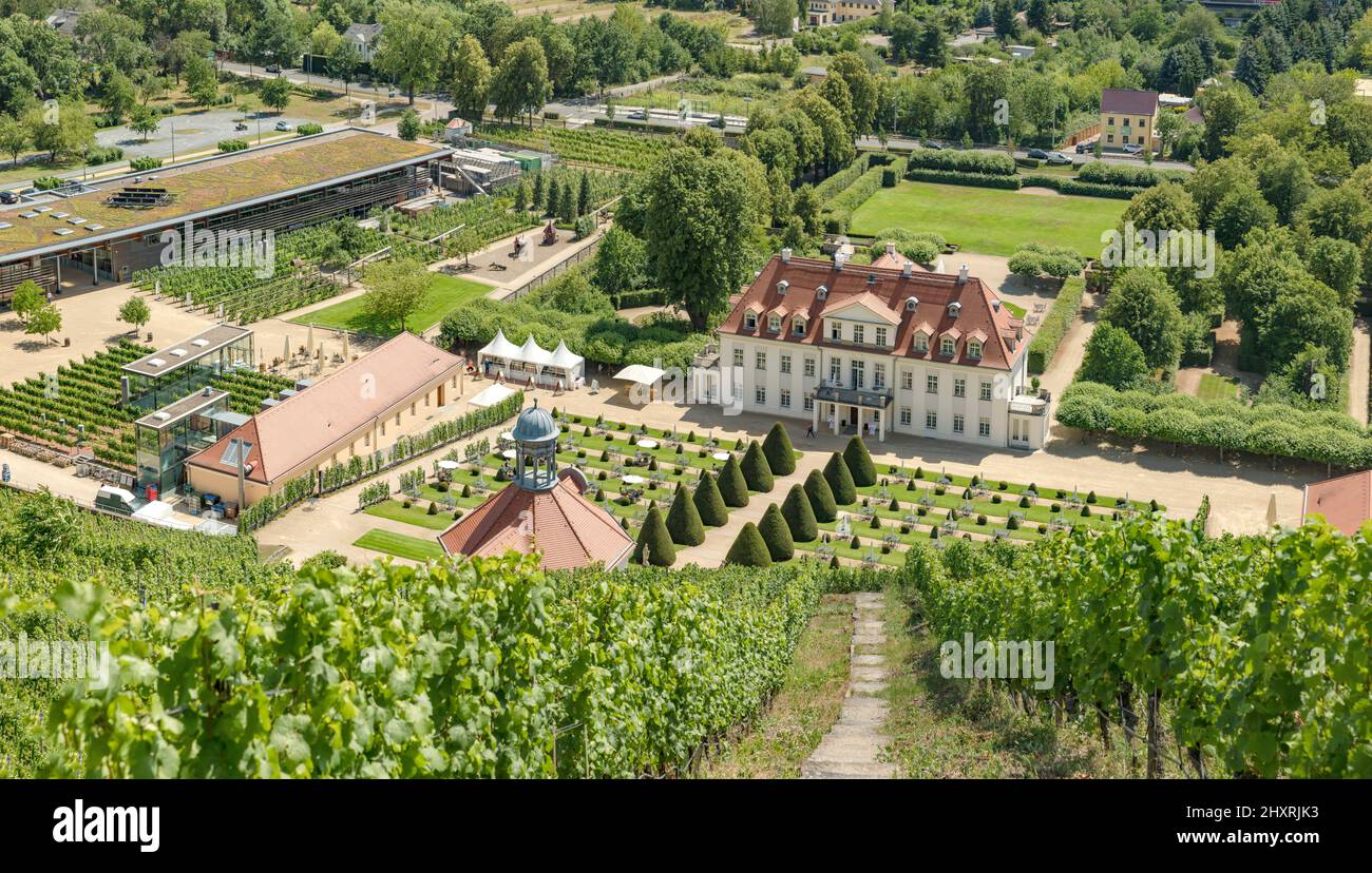 The garden of Schloss Wackerbarth, Radebeul, , Germany *** Local ...