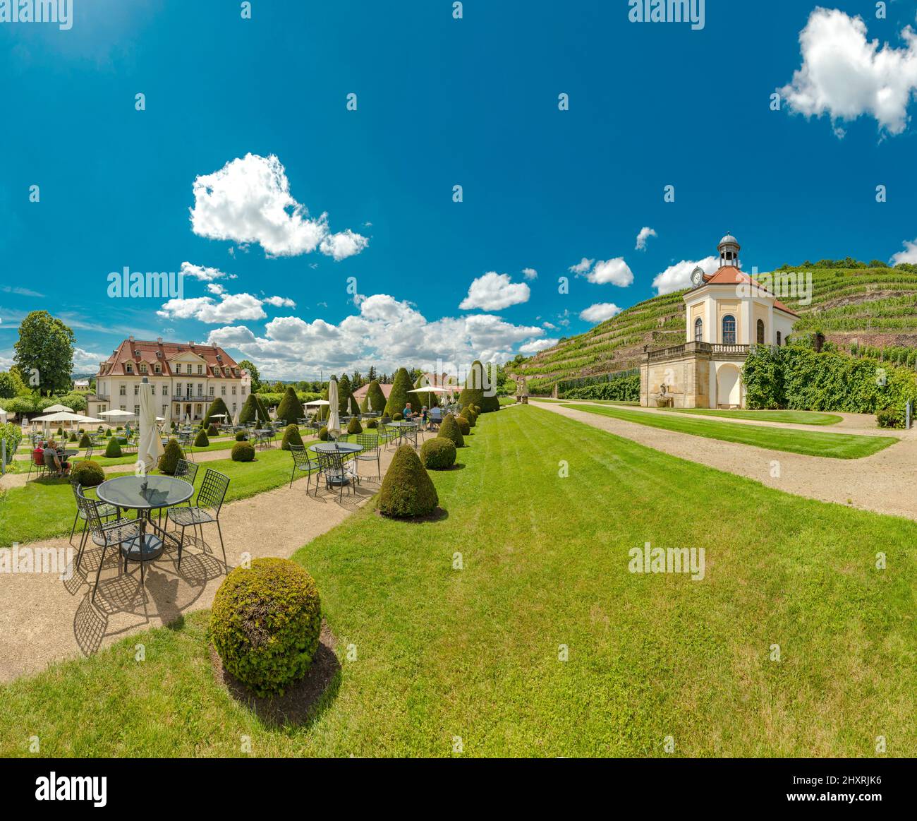 The garden of Schloss Wackerbarth, Radebeul, , Germany *** Local ...