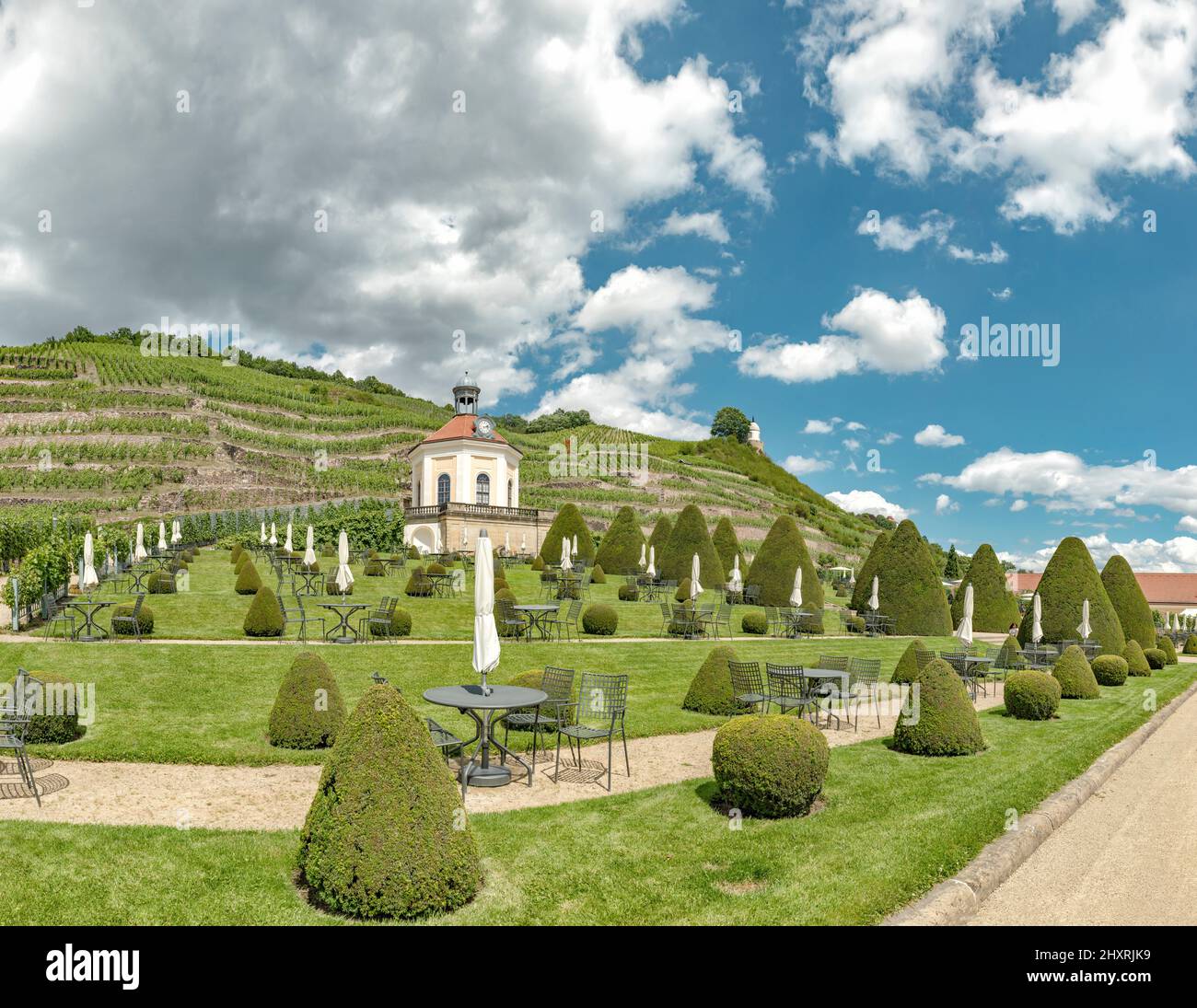 The garden of Schloss Wackerbarth, Radebeul, , Germany *** Local ...