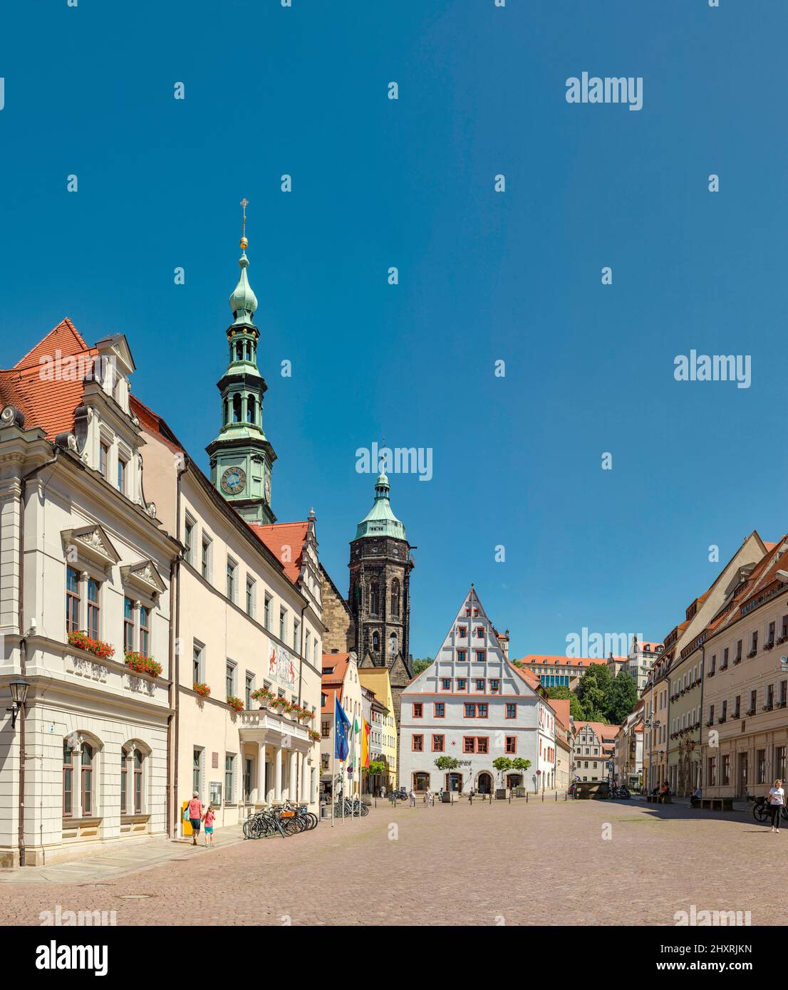 Canalettomarkt square, Pirna, , Germany *** Local Caption *** city ...
